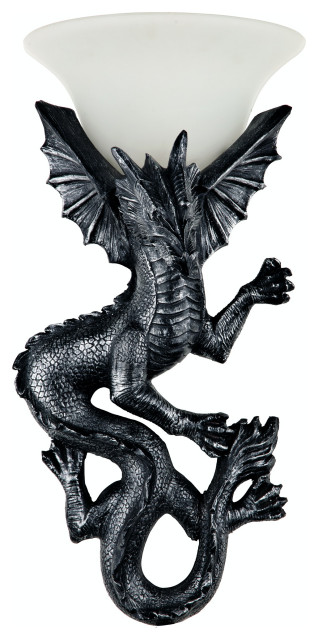 S/2 Ravenscraig Castle Dragon Sconces - Contemporary - Wall Sconces ...