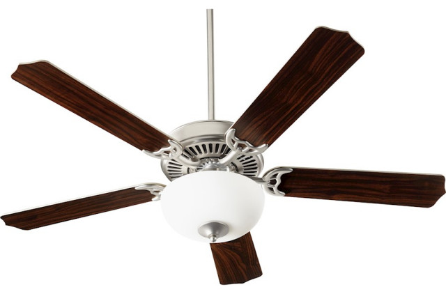 Quorum Capri VIII 2 Ceiling Fan, Satin Nickel/Satin Opal - Transitional ...