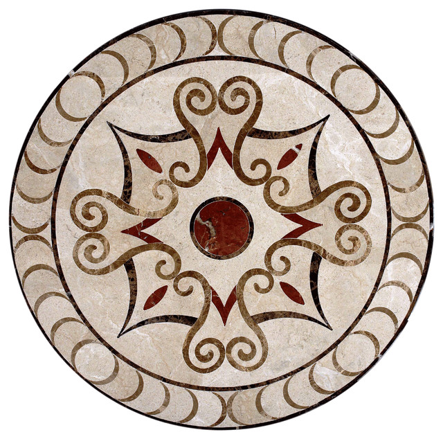 Fancy Sonoma Medallion, Round, 36" Round - Mediterranean - Floor ...