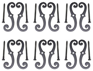 Shutter Dog Holders 6.5" L Black S Shaped Solid Aluminium with Screws ...