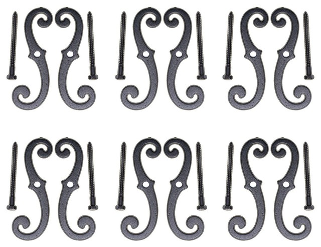 Shutter Dog Holders 6.5" L Black S Shaped Solid Aluminium with Screws ...