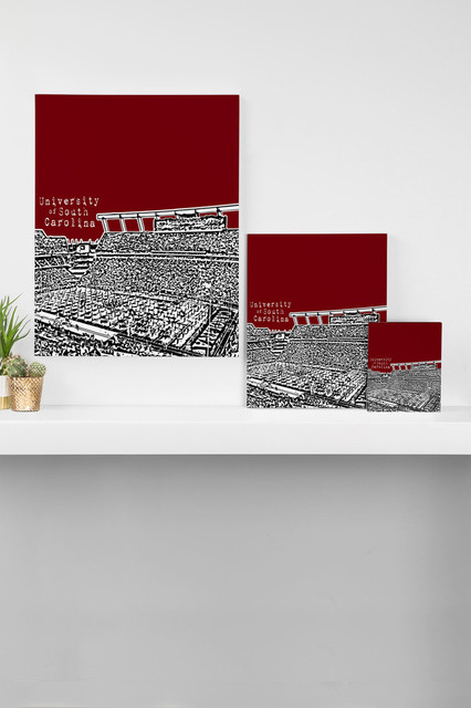 Deny Designs Bird Ave University of South Carolina Dark Red Art Canvas ...
