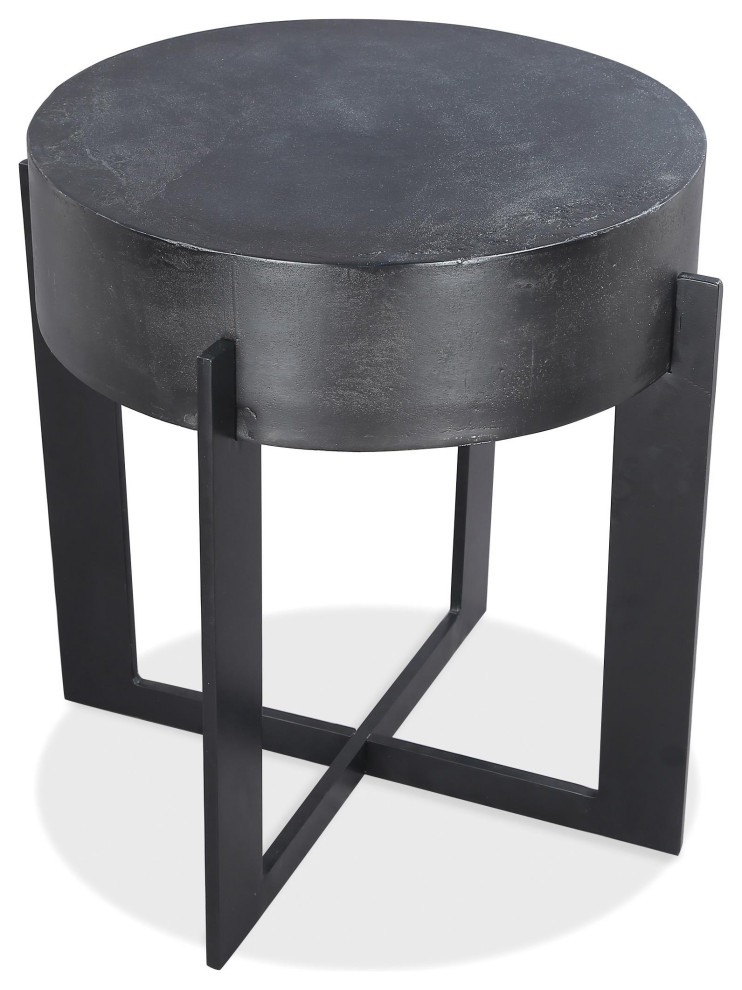 Riverside Furniture Freya Round Side Table - Industrial - Side Tables ...