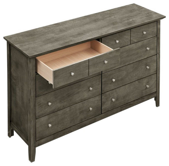 Home Square 2-Piece Set with 8-Drawer Dresser and 3-Drawer Nightstand ...