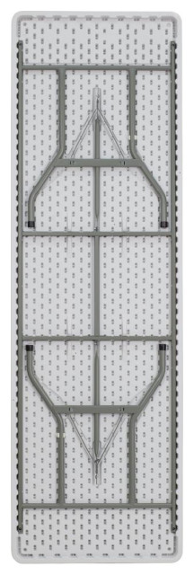 8-Foot Granite White Plastic Folding Table - Contemporary - Folding ...