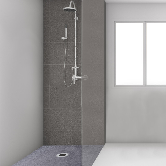 VEVOR Shower Curb Kit Watertight Shower Pan, 48x72 Inch - Contemporary ...