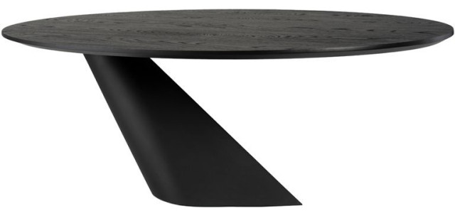 Nuevo Furniture Oblo Dining Table in Onyx - Transitional - Dining ...