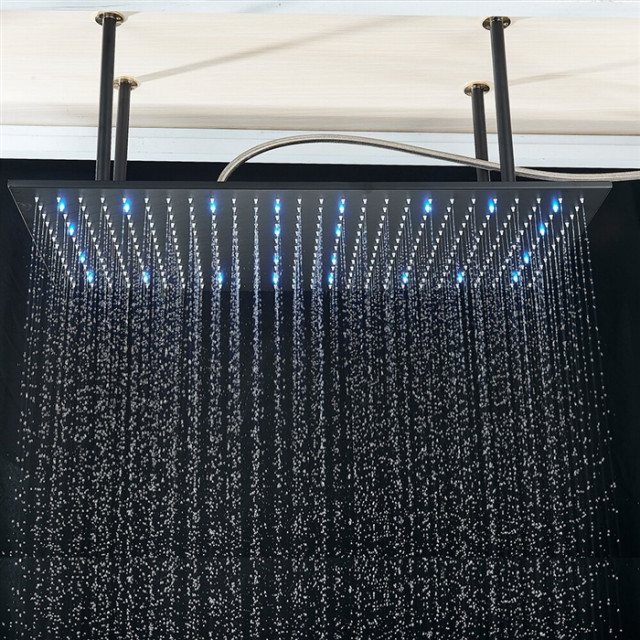 Isernia 20 40 Matte Black Led Digita Rainfall Shower System And