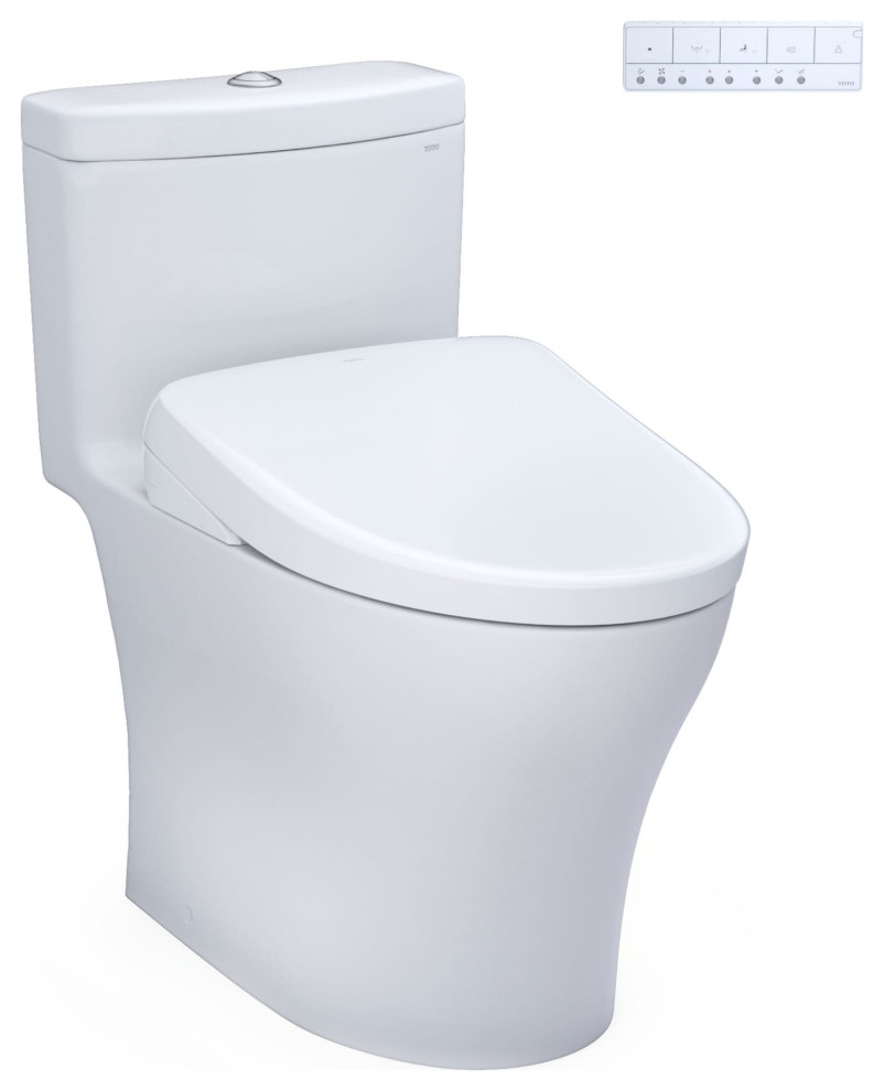 Toto 0.9 / 1.28 GPF Dual Flush One Piece Elongated Toilet ...