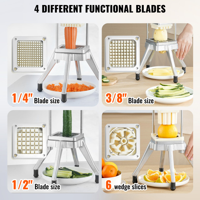VEVOR Commercial Chopper Commercial Vegetable Chopper with 4 Blades ...