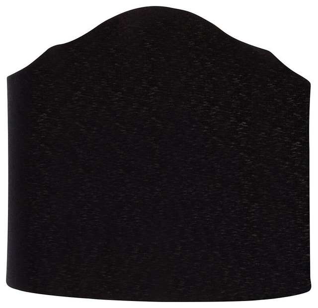 Black 6" Wall Sconce Clip-on Shield Lamp Shade With scalloped design ...