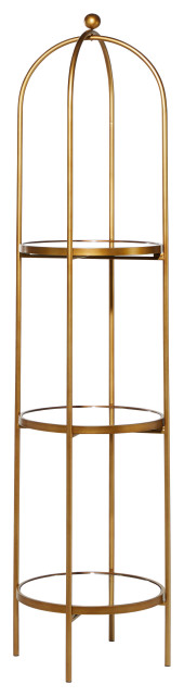 Glam Gold Metal Shelving Unit 43307 - Contemporary - Display And Wall ...