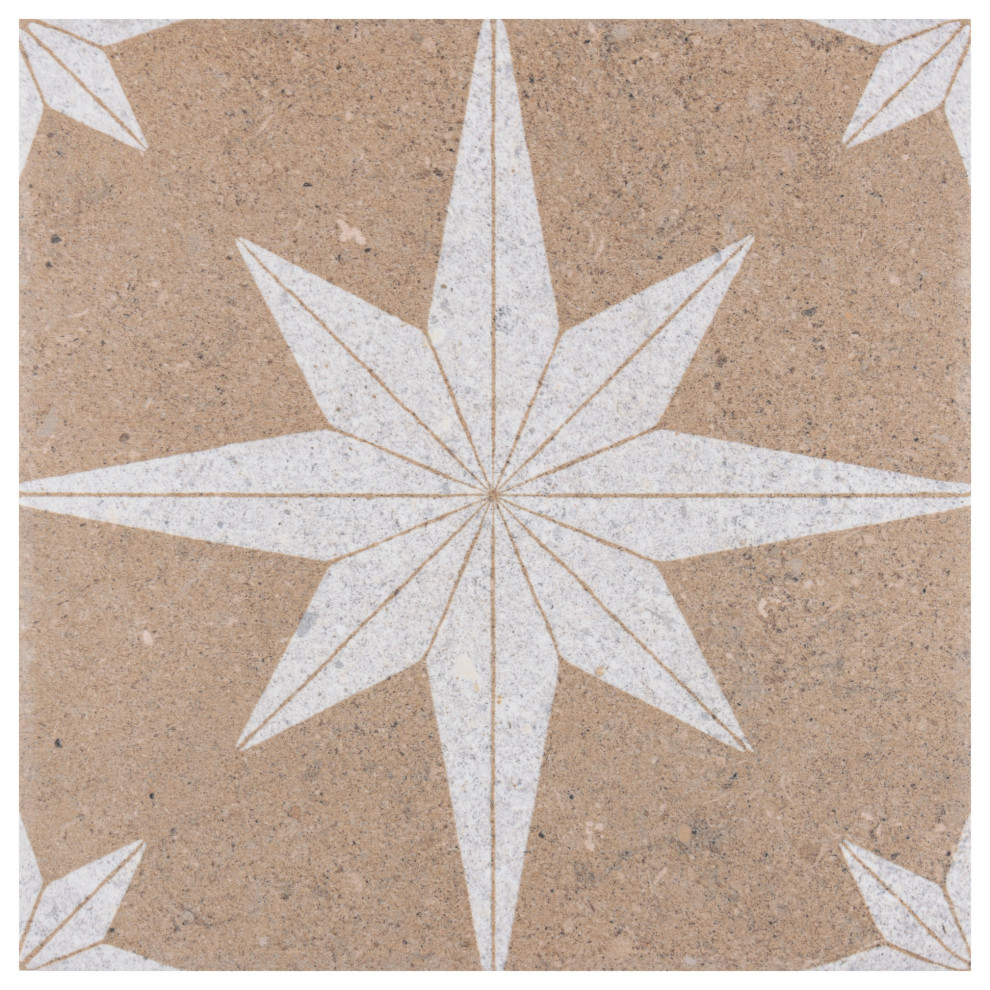 Compass Star Porcelain Floor and Wall Tile Sample - Contemporary - Wall ...