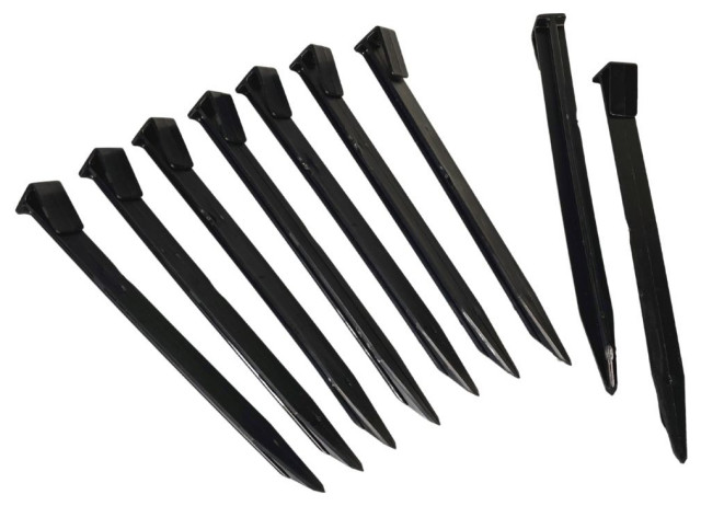 Master Mark 10" Terrace Board Lawn Edging Stake Kit, Black ...