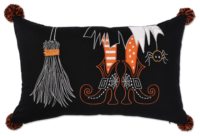 Indoor Wicked Witch Halloween Rectangular Throw Pillow - Contemporary ...