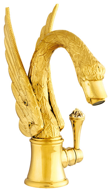 Antarctica Swan single hole bathroom vessel sink faucet. Luxury taps ...