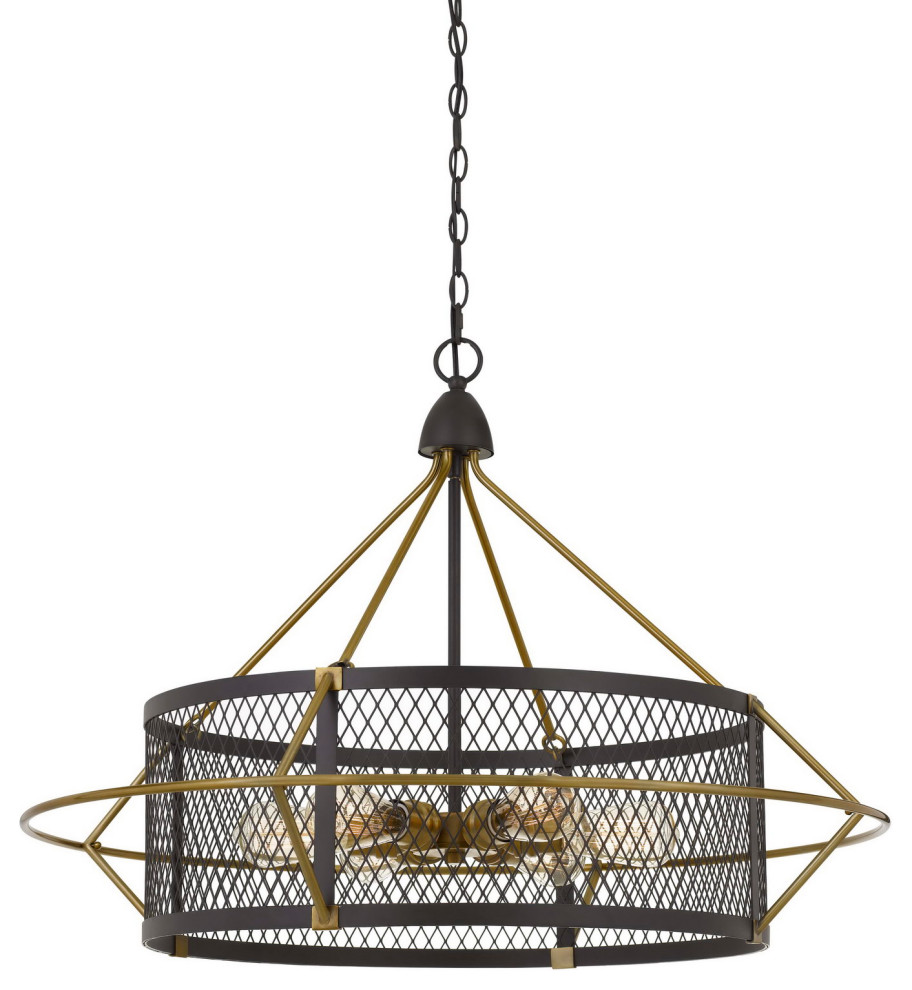 Antique brass/black Metal Caserta - Chandelier - Industrial - Chandeliers - by Kolibri Decor | Houzz