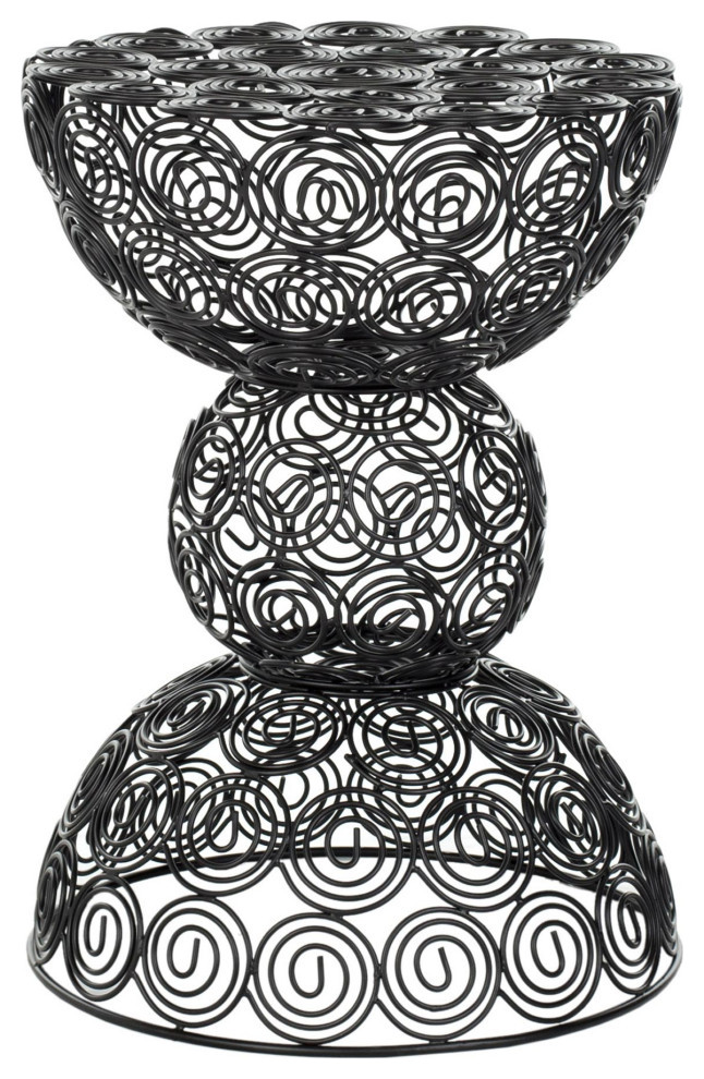 Eli Iron Wire Accent Table Black - Industrial - Side Tables And End ...