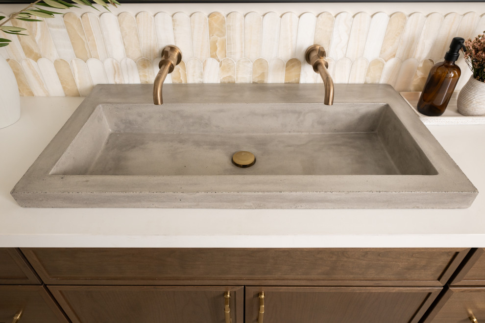 A Stone Trough Sink - Transitional - Bathroom - Orange County - by Sea ...