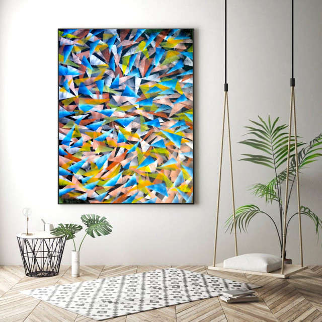 Flow Acrylic Interior design Artworks - New York - by Poovi Art | Houzz