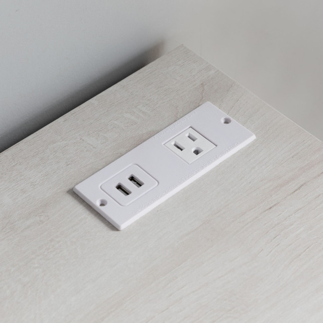 31" File Cabinet Printer Stand Table With 2 Drawers, Oak White ...