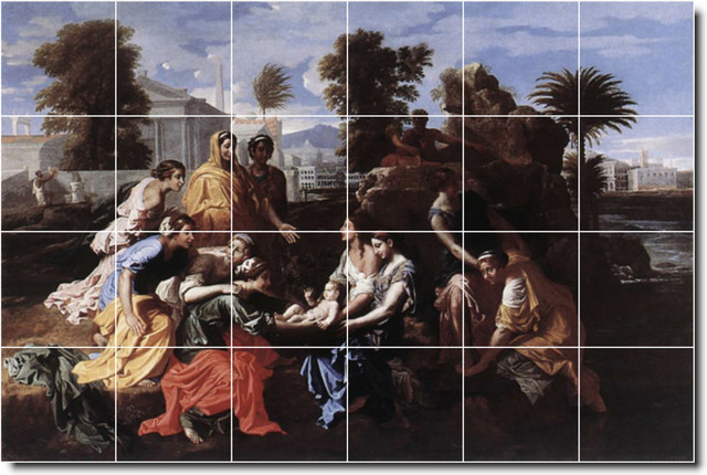 Nicholas Poussin Mythology Painting Ceramic Tile Mural #143, 25.5" Wide ...