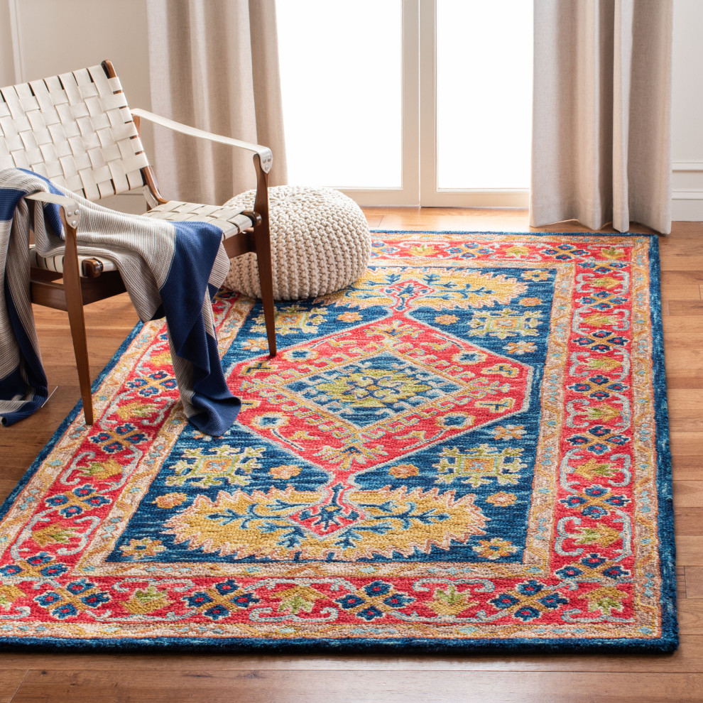 Safavieh Aspen Apn523Q Traditional Rug, Red and Blue, 2'3"x5'0" Runner ...