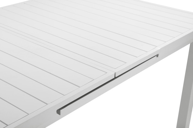 Miami Extension Table, White - Contemporary - Outdoor Dining Tables ...