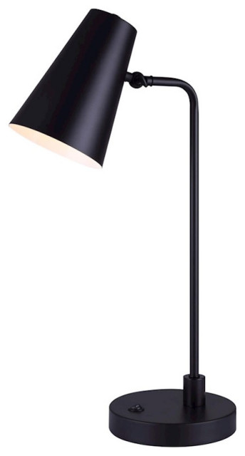 Canarm Orli 1 Light Table Lamp, Matte Black - Transitional - Desk Lamps ...