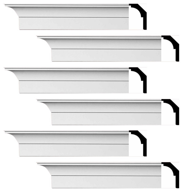 Cornice White Urethane 94" L Waldorf Simple | - Transitional - Molding ...