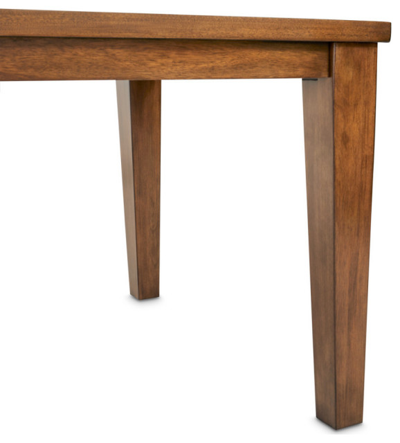 Brooklyn Walk Rectangular Wood Dining Table, Burnt Umber Brown - Transitional - Dining Tables ...