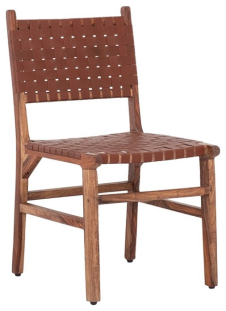Primo International Orson Modern Wood Dining Chairs in Brown (Set of 2 ...