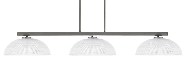 Atlas 3 Light Bar In Graphite Finish With 13" Clear Ribbed Glass ...