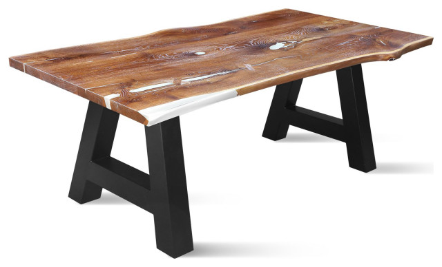 BANUR-A Solid Wood Dining Table - Rustic - Dining Tables - by MAXIMAHOUSE | Houzz