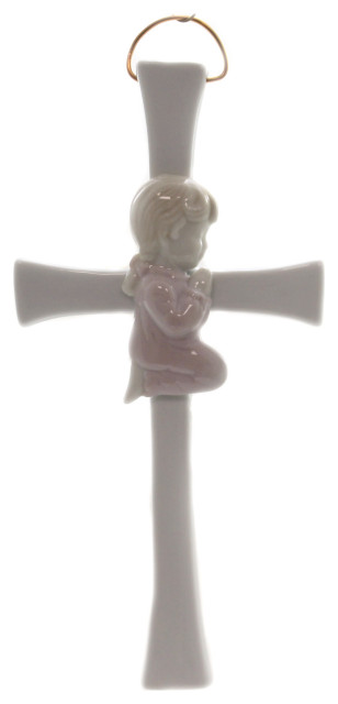Religious Praying Girl On Cross Religious Baptism Wall Decor R8002b ...