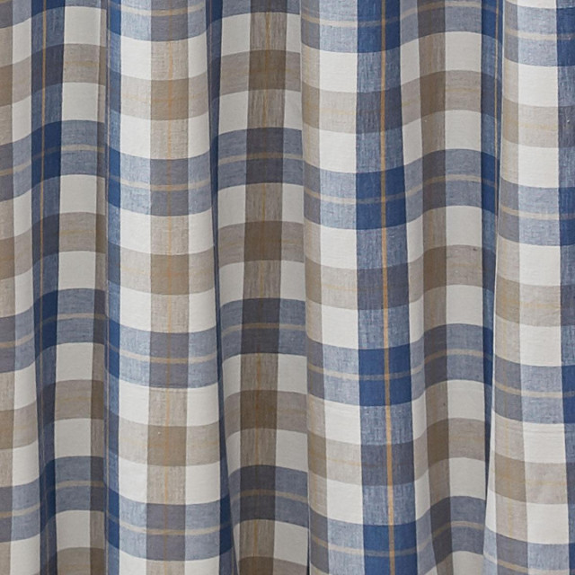 Bingham Blue Shower Curtain - Farmhouse - Shower Curtains - by Lange ...
