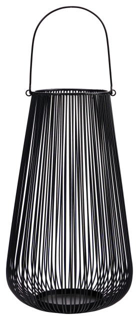 20" Vintage Black Metal Wire Votive Tea Lantern Candle Holder ...