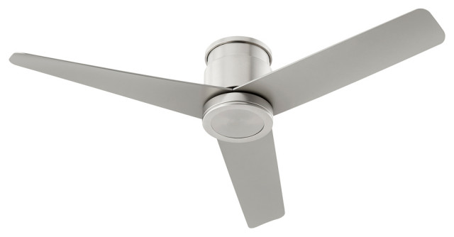 Adora Ceiling Fan, 3-Blades, Satin Nickel, Silver Blades, 52"W (3-111 ...