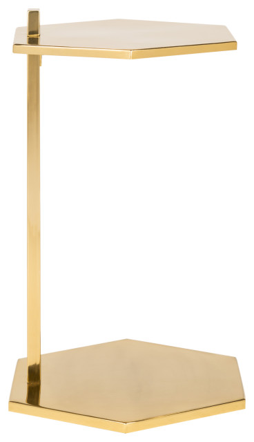 Safavieh Aurea Hexagon C Table, Gold, #N/A - Contemporary - Side Tables ...