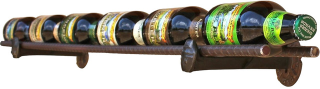 Railroad Spike Beer Train Rack, 44", Set of 6 - Industrial - Wine Racks ...