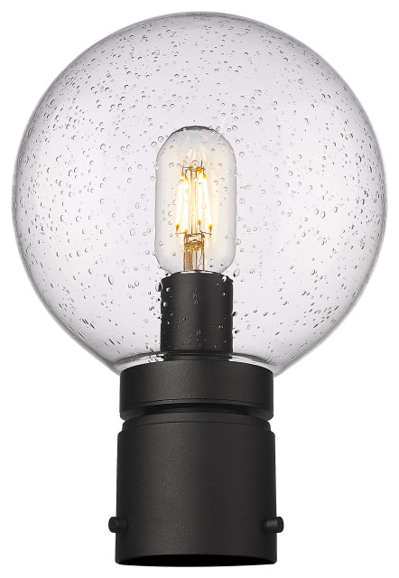 Laurent 1 Light Outdoor Post Mount Fixture Lighting, Black ...