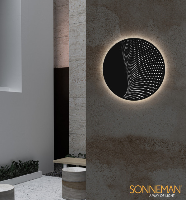 Dotwave Large Round LED Sconce - Contemporary - Wall Sconces - by SONNEMAN - A Way of Light | Houzz
