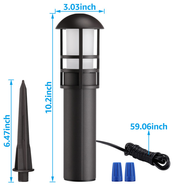 4-Pack 3W LED Landscape Lights, Low Voltage, 5000K Daylight ...