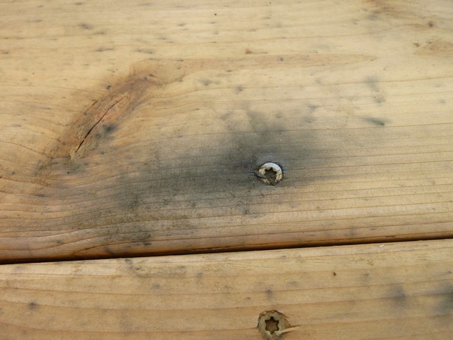 Brand New Unstained Deck's Black Spots