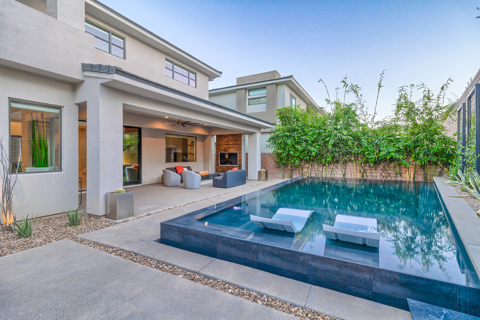 Raised Rim Flow Plunge Pool - Las Vegas - by Watters Aquatech Pools ...