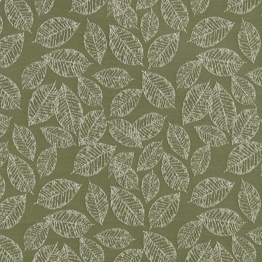 Light Green, Textured Leaves Woven Upholstery Fabric By The Yard, By ...