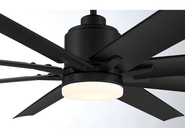 Bluffton 72" LED Ceiling Fan, Matte Black - Transitional - Ceiling Fans ...