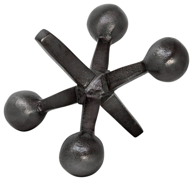 Gun Metal Jacks Decor, 5" - Midcentury - Decorative Objects And ...