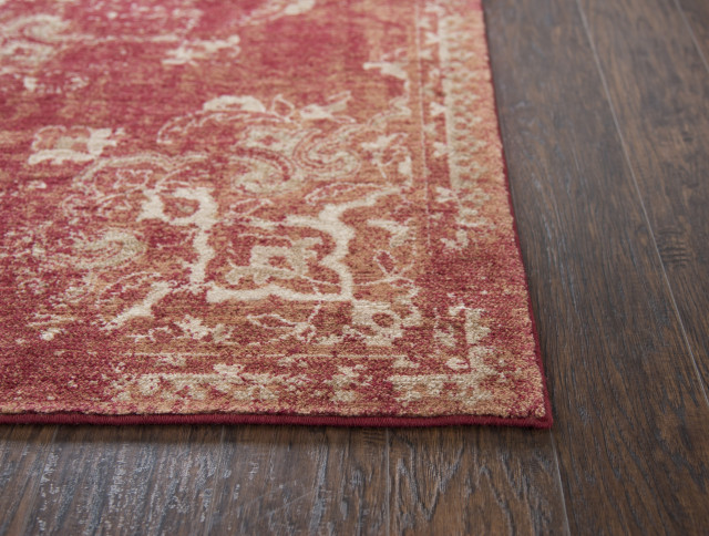 Rizzy Home GS6147 Gossamer Wool Area Rug Red, 10' x 13' - Contemporary ...