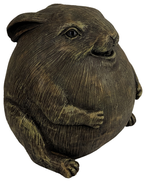 8" Polyresin Chubby Rabbit - Farmhouse - Garden Statues And Yard Art ...